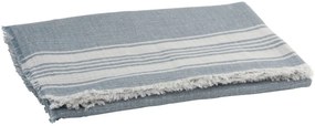 Modro - bílý bavlněný pléd  Stripes - 130*170 cm