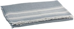 Modro - bílý bavlněný pléd Stripes - 130*170 cm