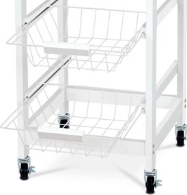 Regál, mdf, bílá, DR-043