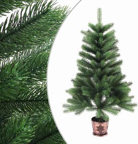 Umělý vánoční stromek s LED a sadou koulí 65 cm zelený 3077637