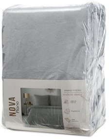 FLEECOVÉ POVLEČENÍ FLANO2 200X220 CM, 2 KS 70X80 CM STŘÍBRNÉ