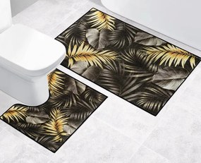 Bellatex 3D tisk  sada Černá,Zlatá 60x100 cm, 60x50 cm (SADA)