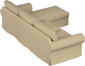 Potah na pohovku IKEA Ektorp 2-místná s lenoškou barva zelená látka pletený vzor