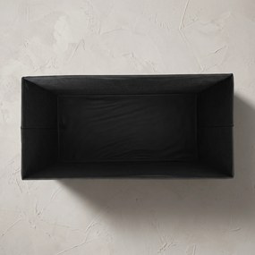 Obdélníková taburetka s úložným prostorem, velurová, skládací, 76 × 38 × 38 cm, béžová